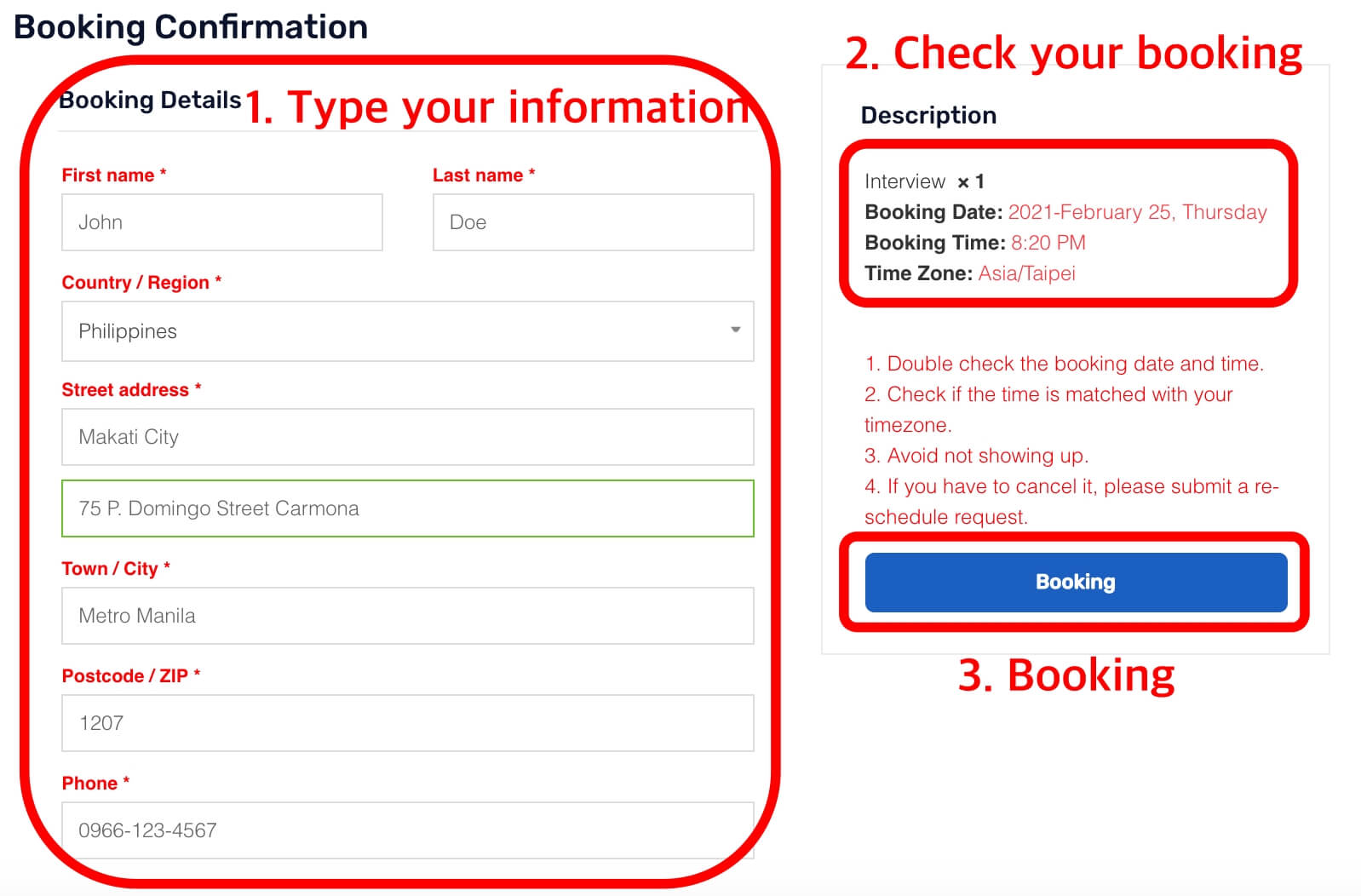 How to book my schedule? – 25Hoon Recruitment